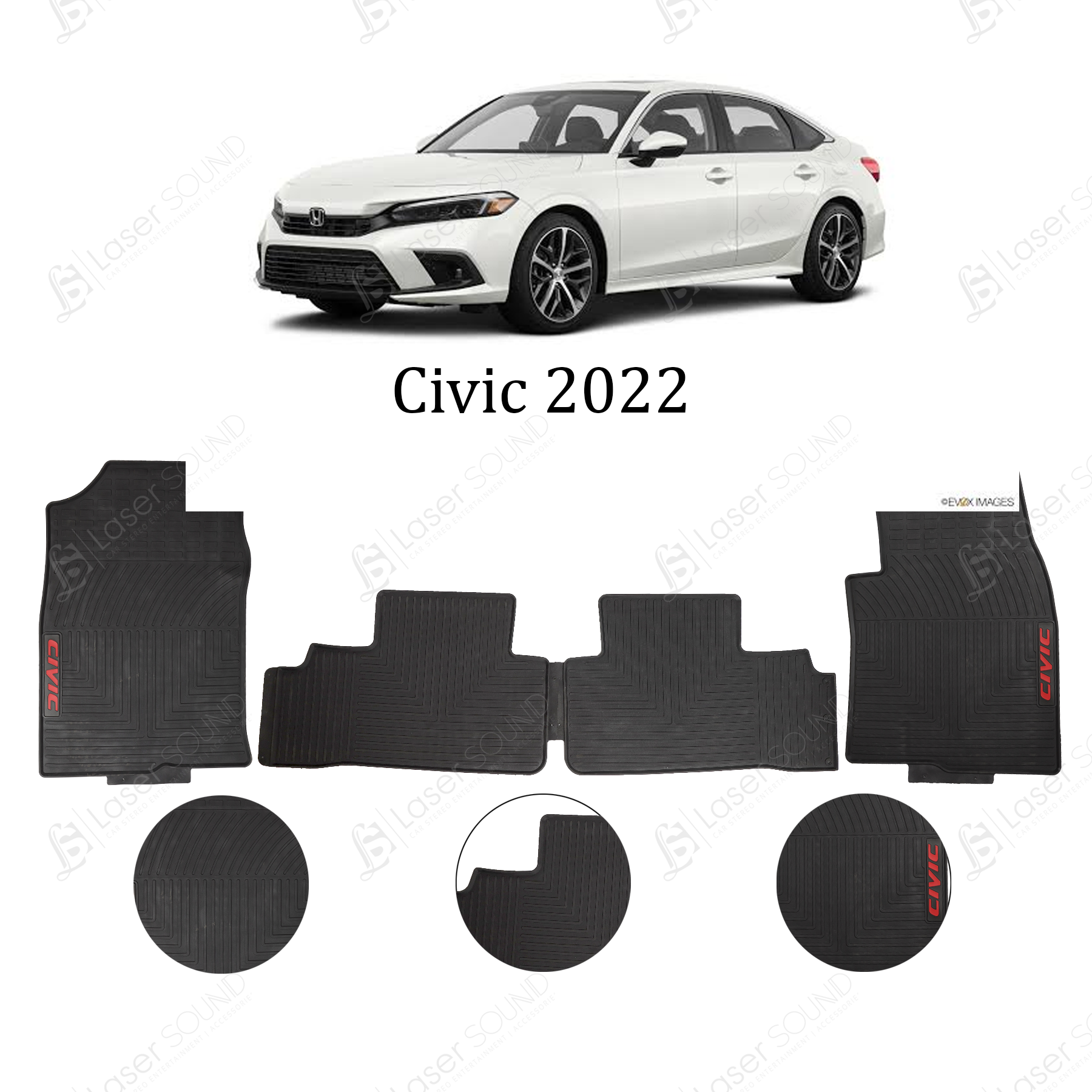 Honda Civic 2022 Pvc Rubber Floor Mat