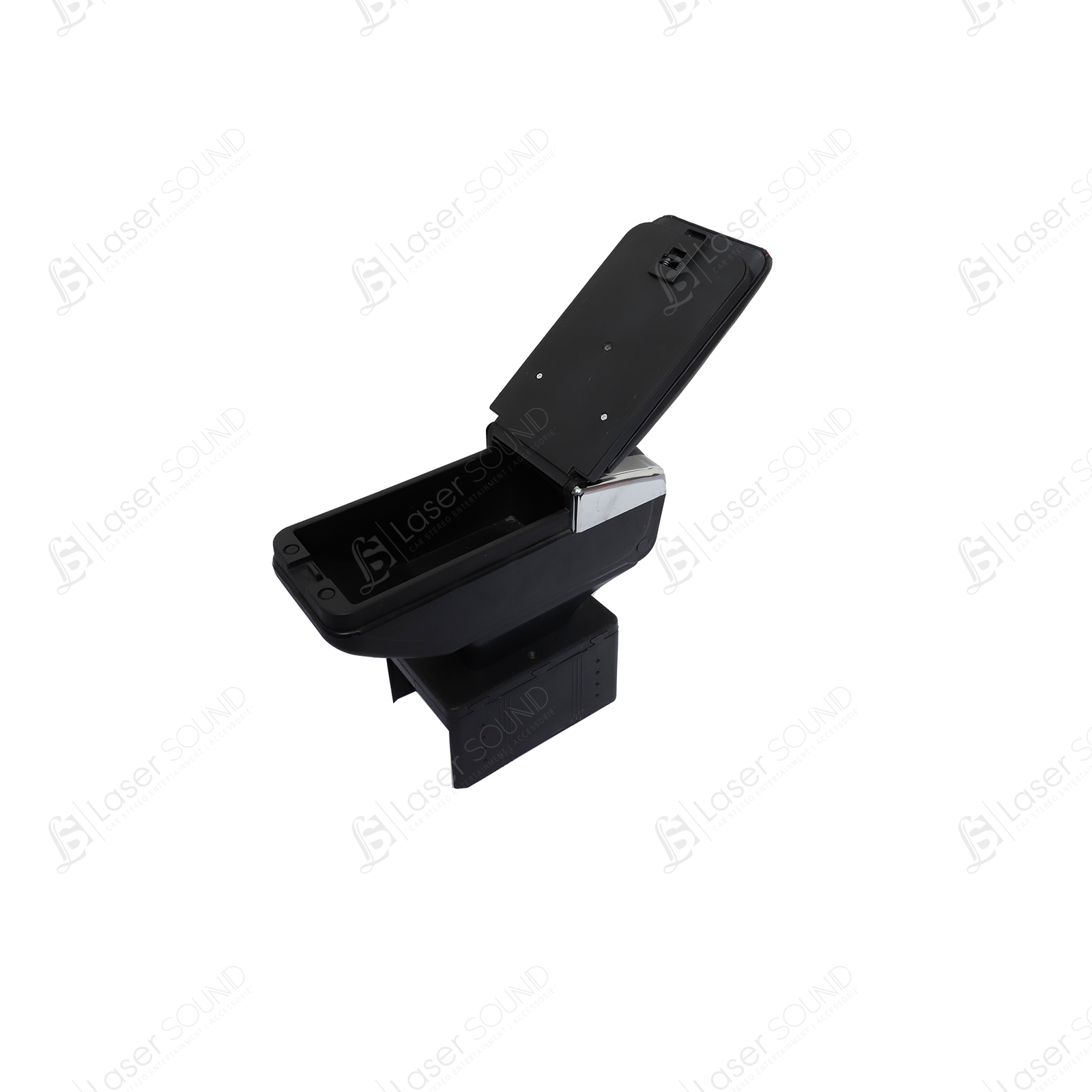 Arm Rest with Chrome Grey Universal With Red Stiching | Center Console