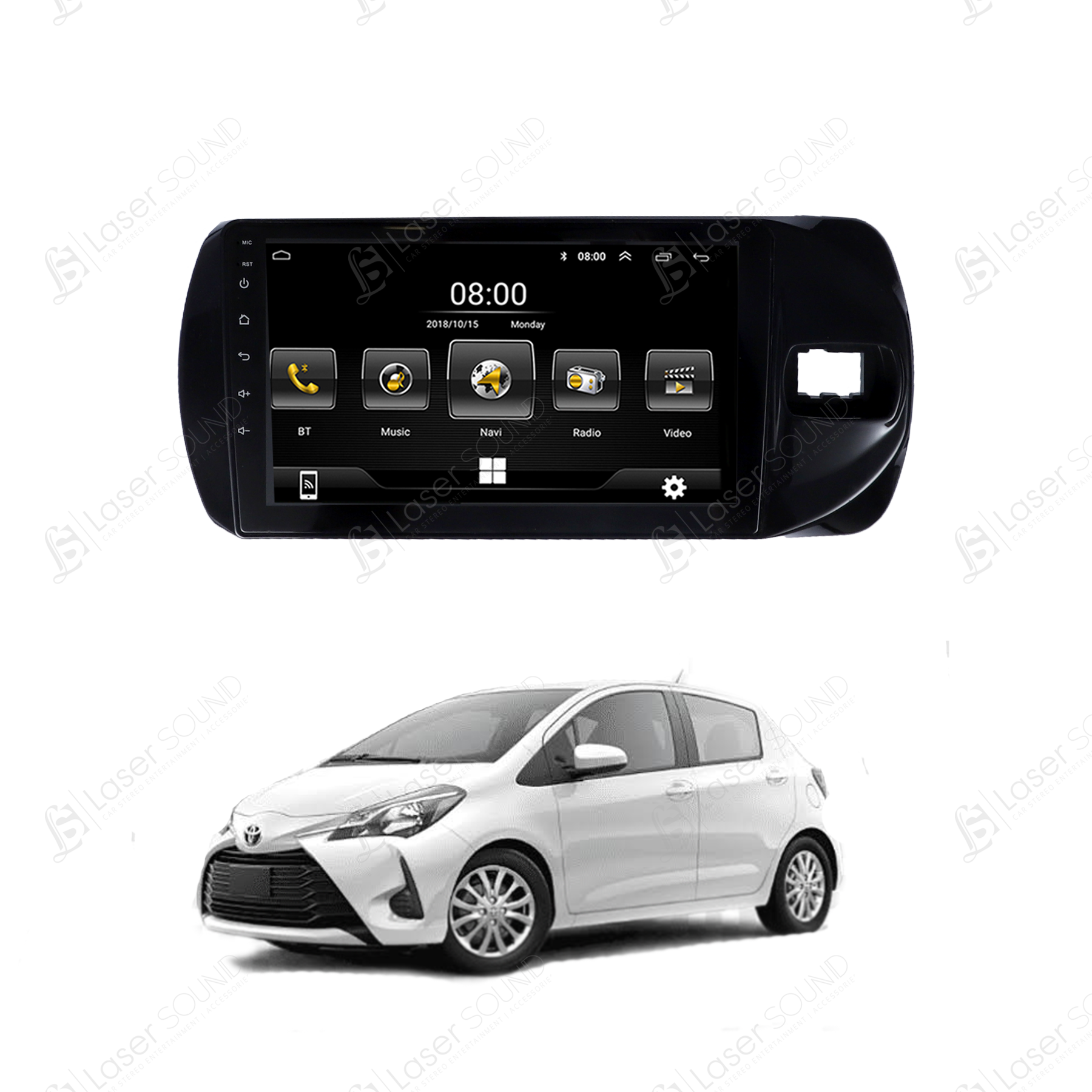 Toyota Vitz 2017 Android Ips Multimedia Display